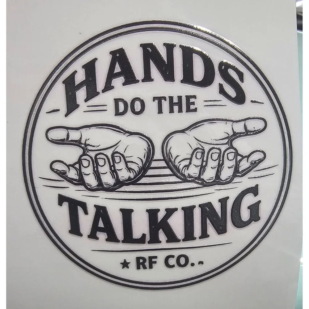 Unbranded | Dining | Hands Do The Talking 2oz White Tumbler Rf Co Skull ...